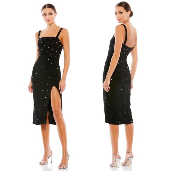 Mac Duggal | Dresses | Mac Duggal Sleeveless Rhinestone Black ...